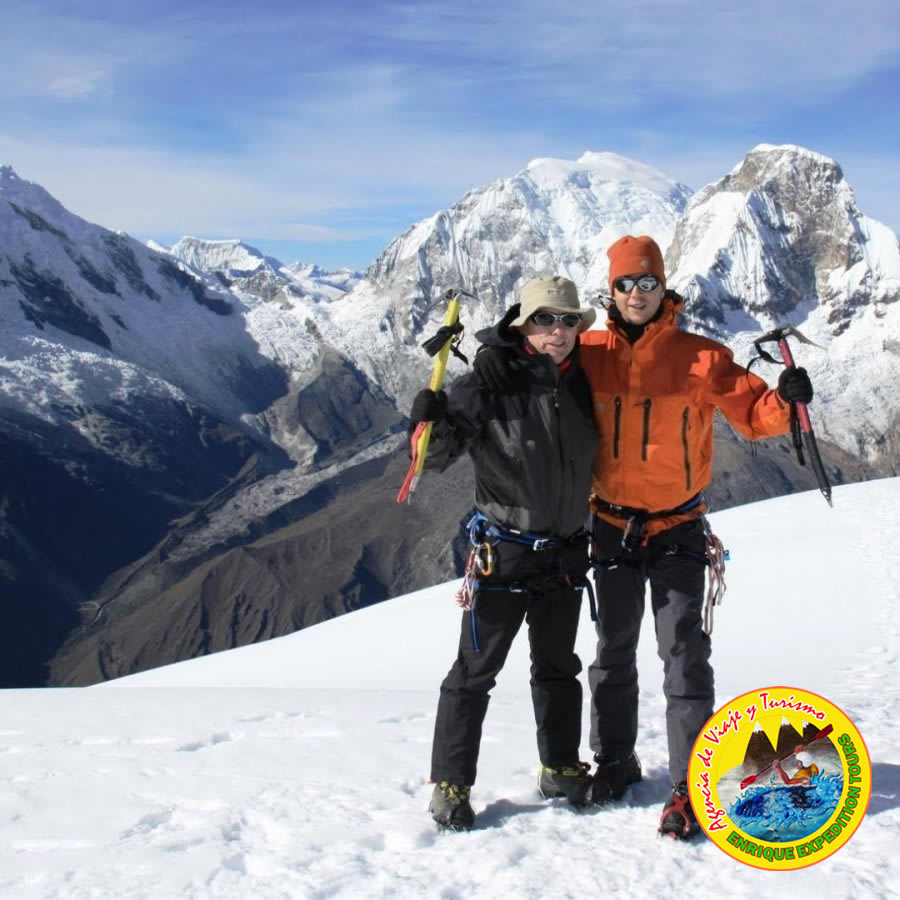 Climbing in the South American Andes Mount Pisco Peru