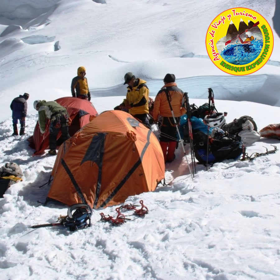 Climbing Route Nevado Huascaran Cordillera Blanca Perú