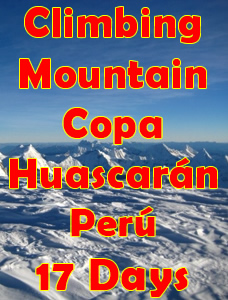 Climbing Route – Nevado Huascaran – Cordillera Blanca, Peru